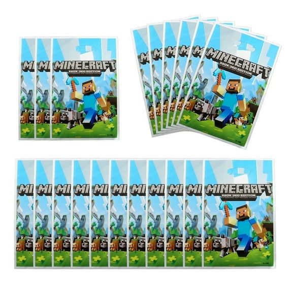 20PCS Minecraft Goodie Bags, Pixel Mining Party Supplies, Candy Treat ...
