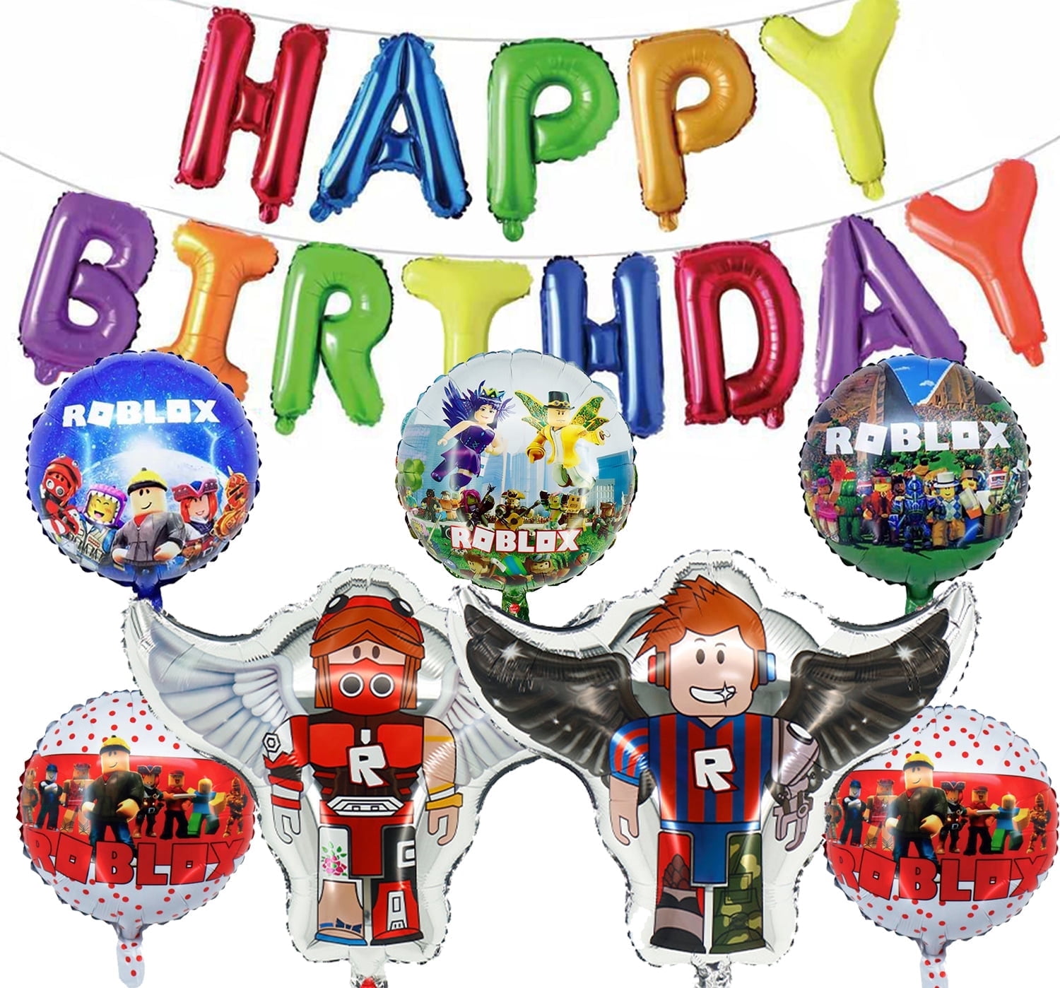 20 PCS Roblox Balloons Pixel Style Gamer Party Supplies Balloon ...