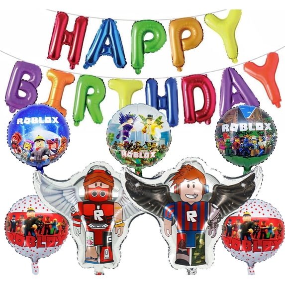 20 PCS Roblox Balloons Pixel Style Gamer Party Supplies Balloon ...
