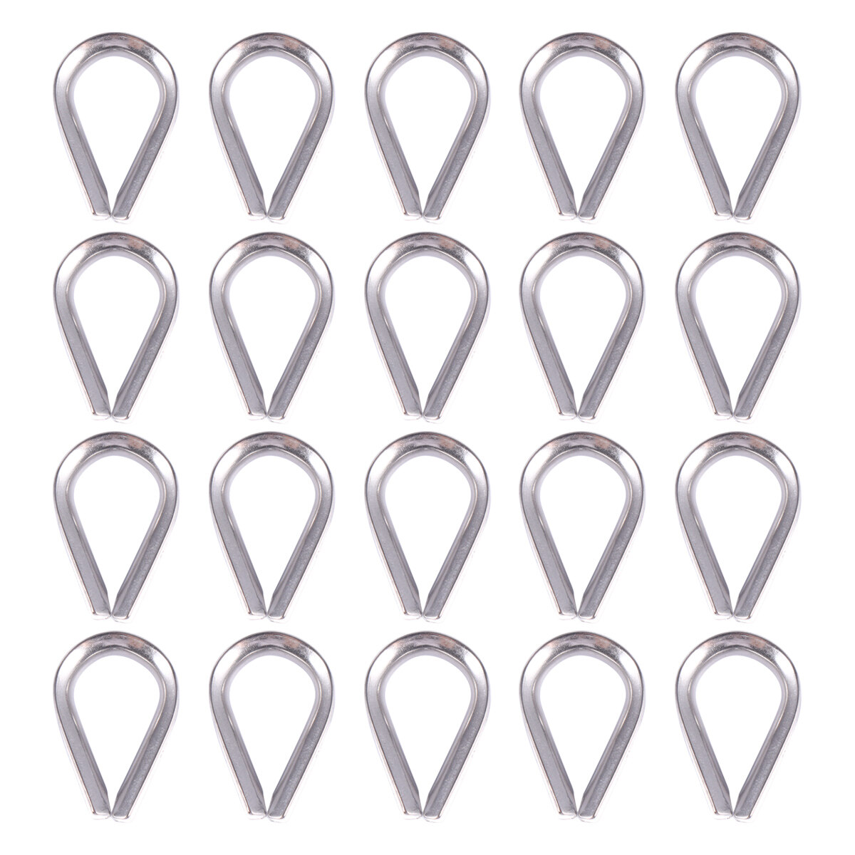 20 PCS Rope Thimble Wire Rope Eyelet Stainless Steel Wire Thimble Steel ...