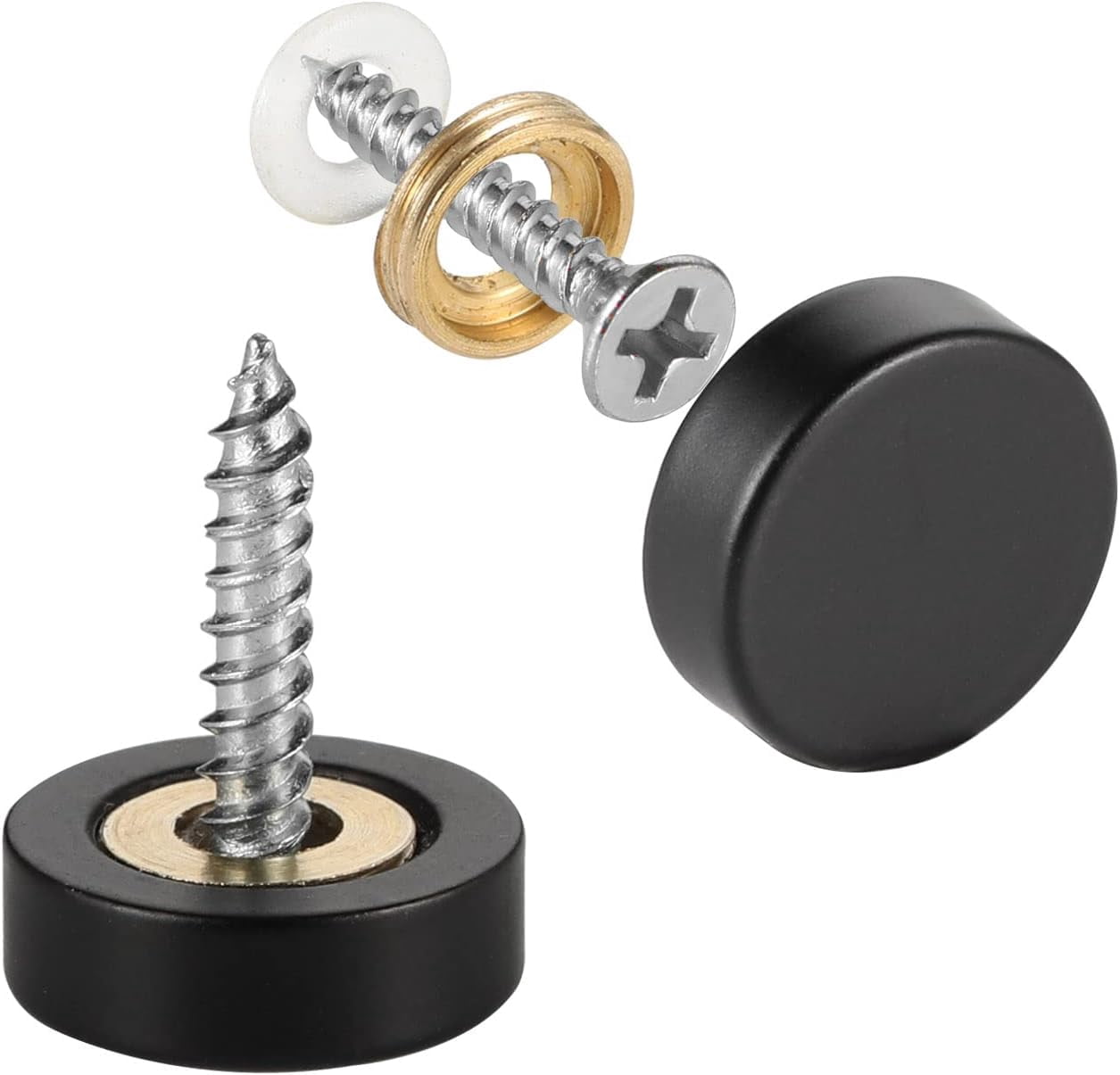 20 PCS Screw Covers Caps (Solid Brass Construction) Mirror Screws ...