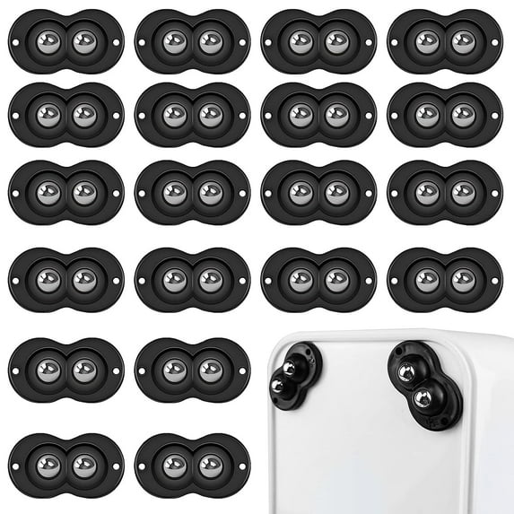 20 PCS Self Adhesive Mini Caster Wheels 360° Rotation Mini Appliance ...