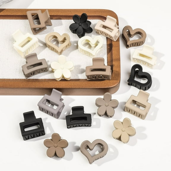 4" Heart Large Flat Claw Clips for Women, Flat Hair Clips for Thick ...