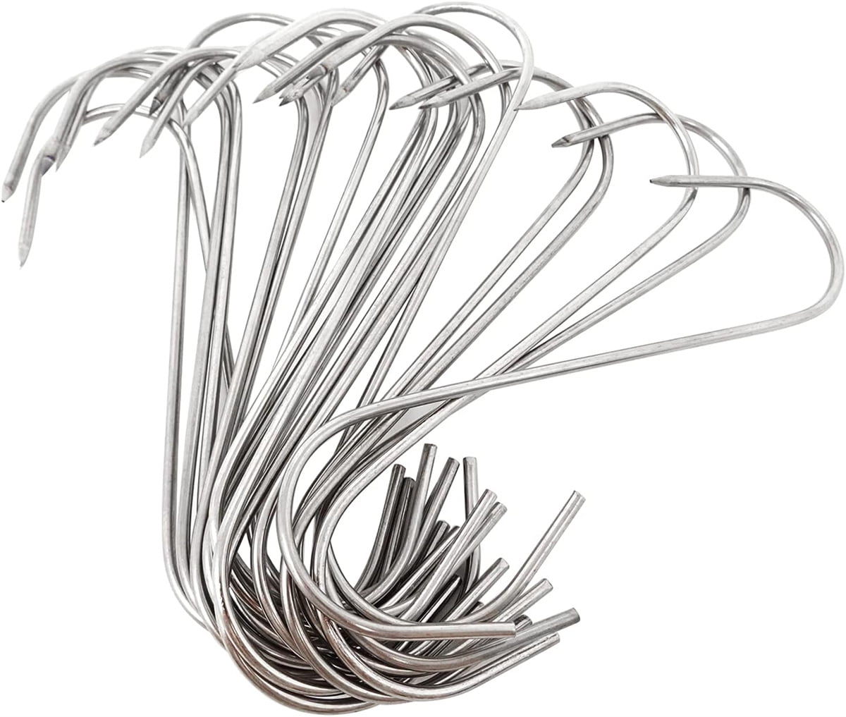 20 PCS Smoking Meet Hooks,Multi-Purpose S-Shape Meat Hooks,Stainless ...