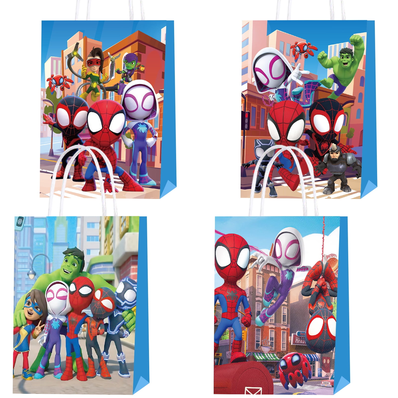 20 PCS Spidey Party Favor Bags, Spidey Gift Bags with Handles Candy ...