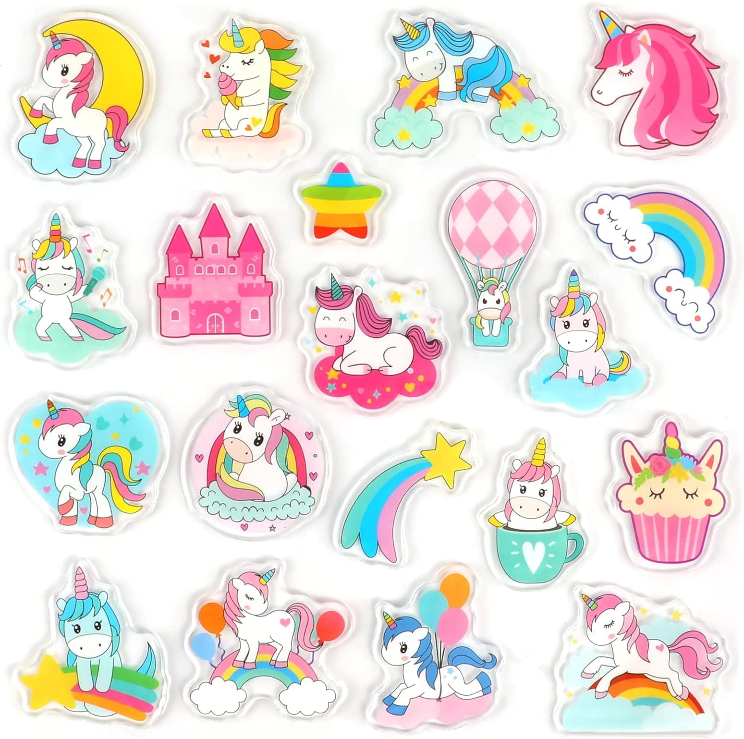 20 PCS Spring Flowers Thick Gel Clings Butterfly Window Gel Clings ...