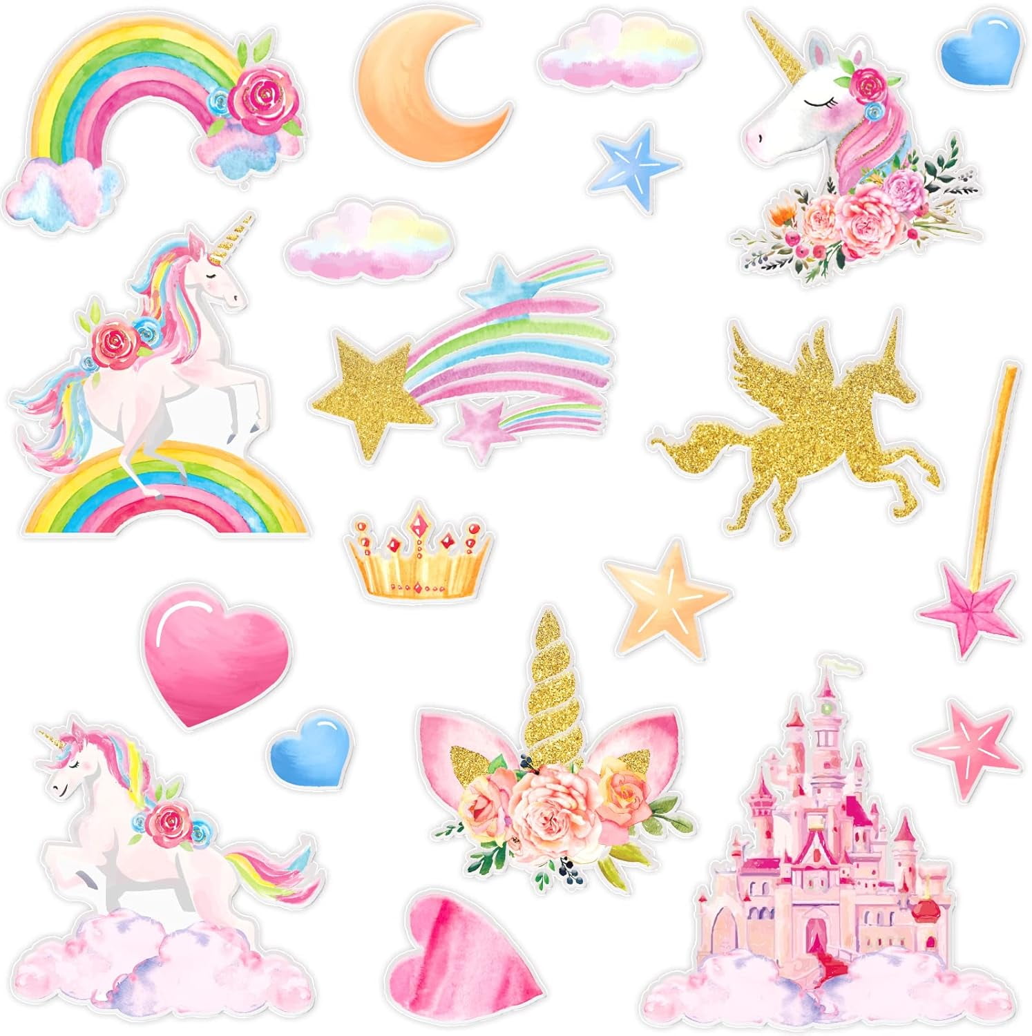 20 PCS Spring Flowers Thick Gel Clings Butterfly Window Gel Clings ...