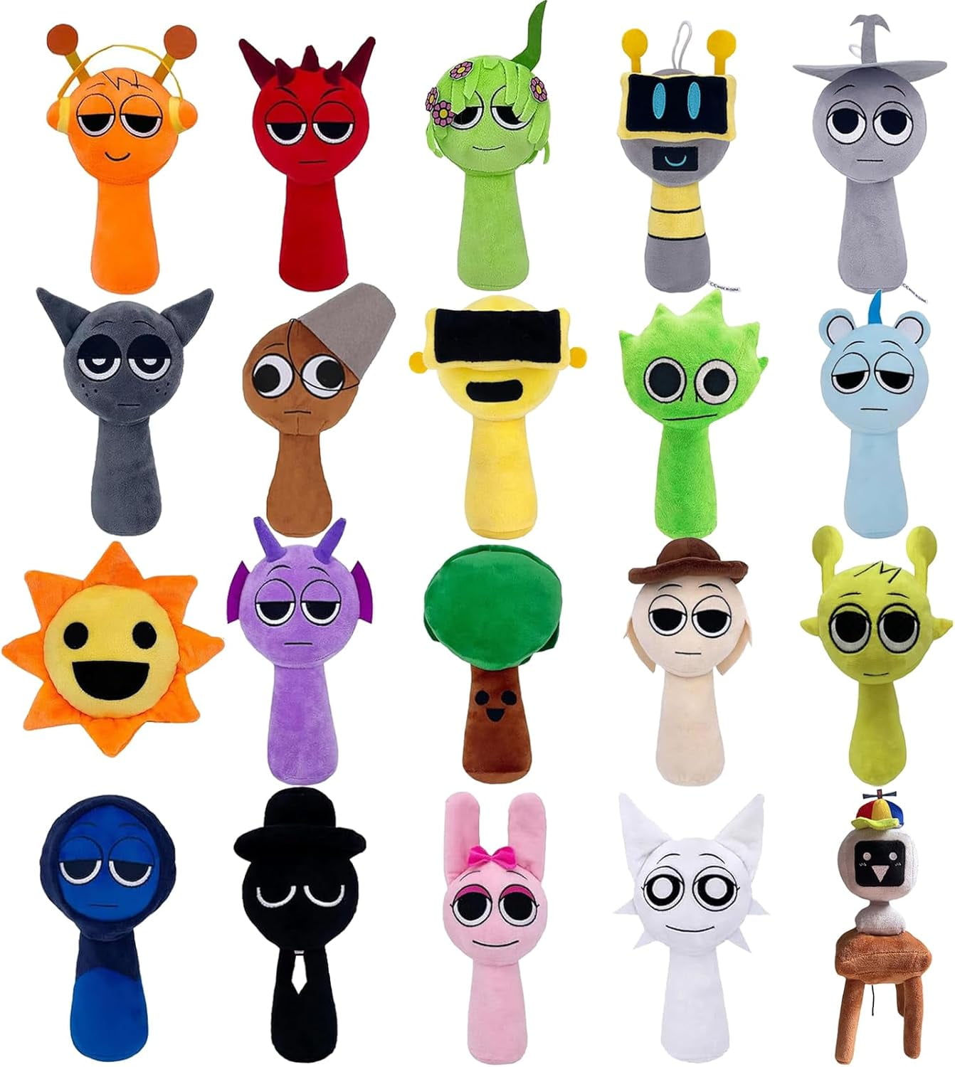 20 PCS Sprunki Anime Plush Toys - 8'' Spunki Plushies for Horror Game ...