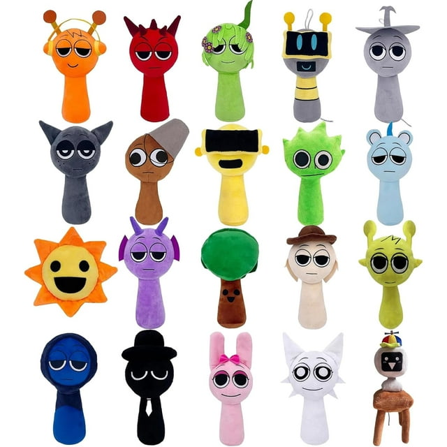 20 PCS Sprunki Anime Plush Toys - 8'' Spunki Plushies for Horror Game ...