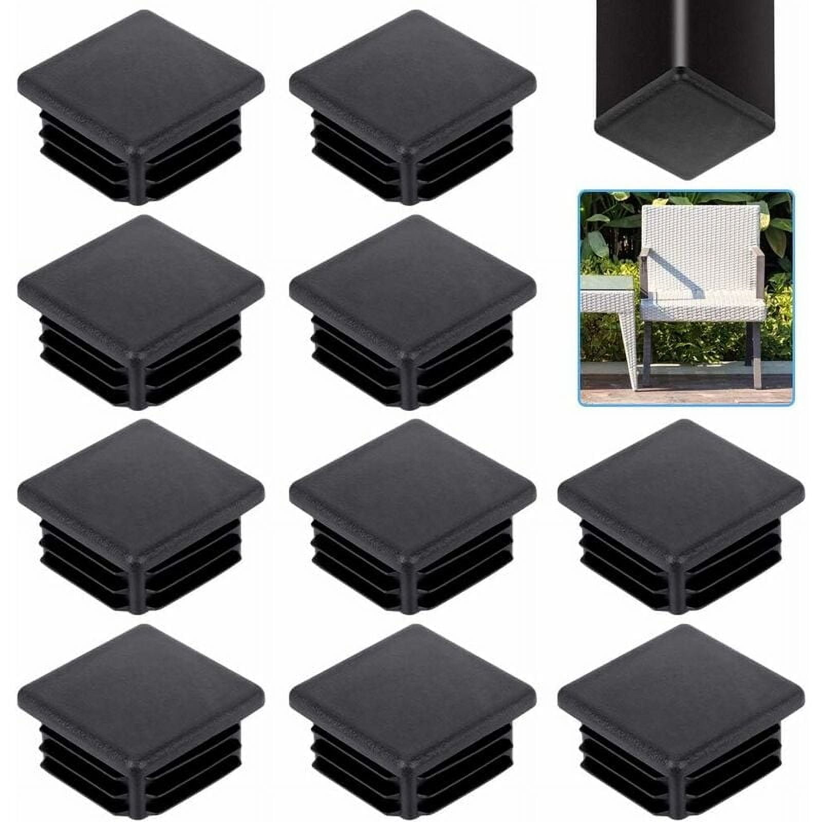 20 PCS Square Pipe Cap 30x30mm Black Square Tube End Cap Plastic Square ...