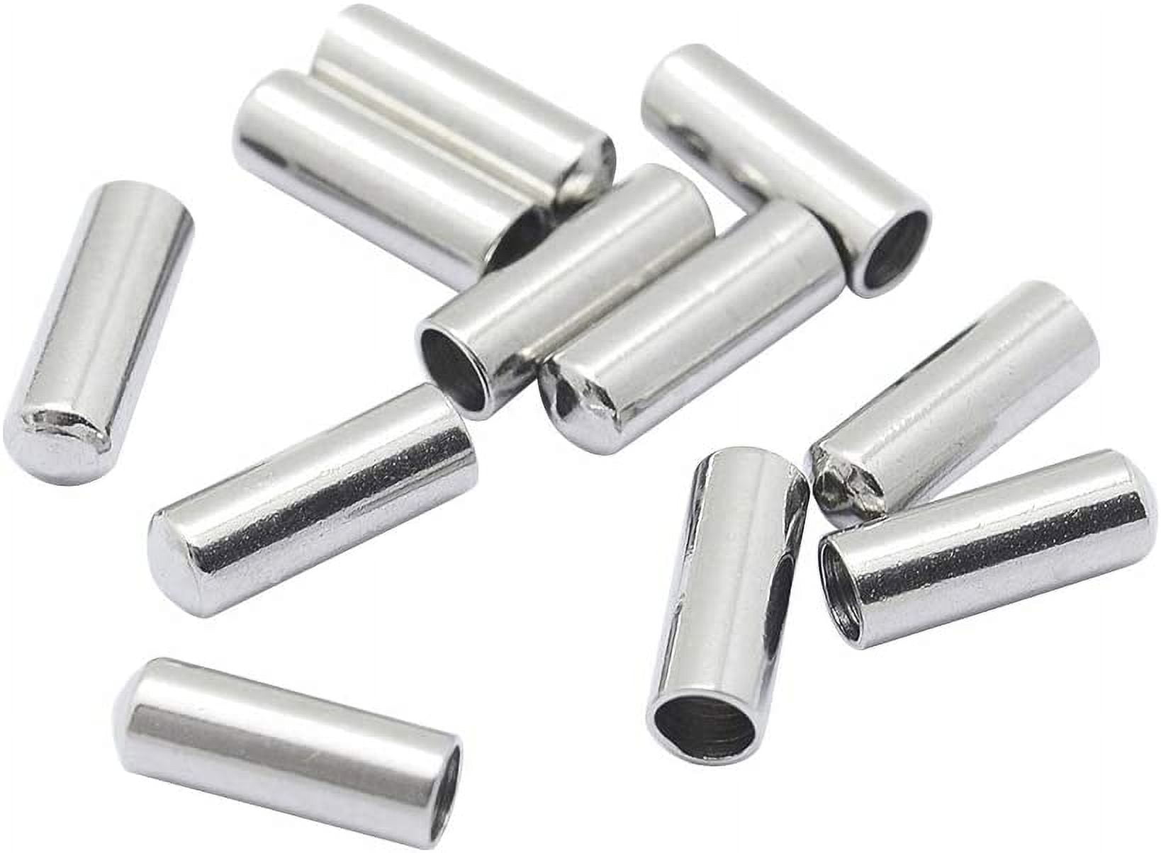 20 PCS Stainless Steel Column End Caps Leather Cord Ends Leather Cord ...