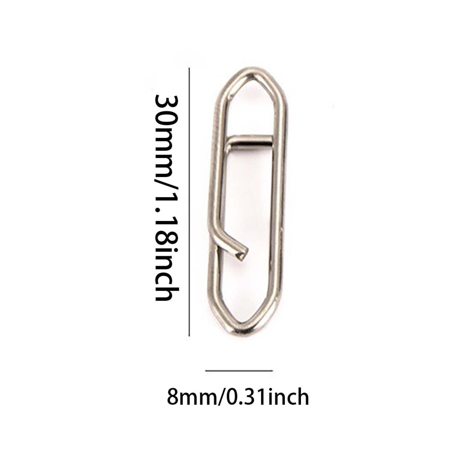 20 PCS Stainless Steel Fishing Connector – 1.18x0.31 in - Powerful Tip ...