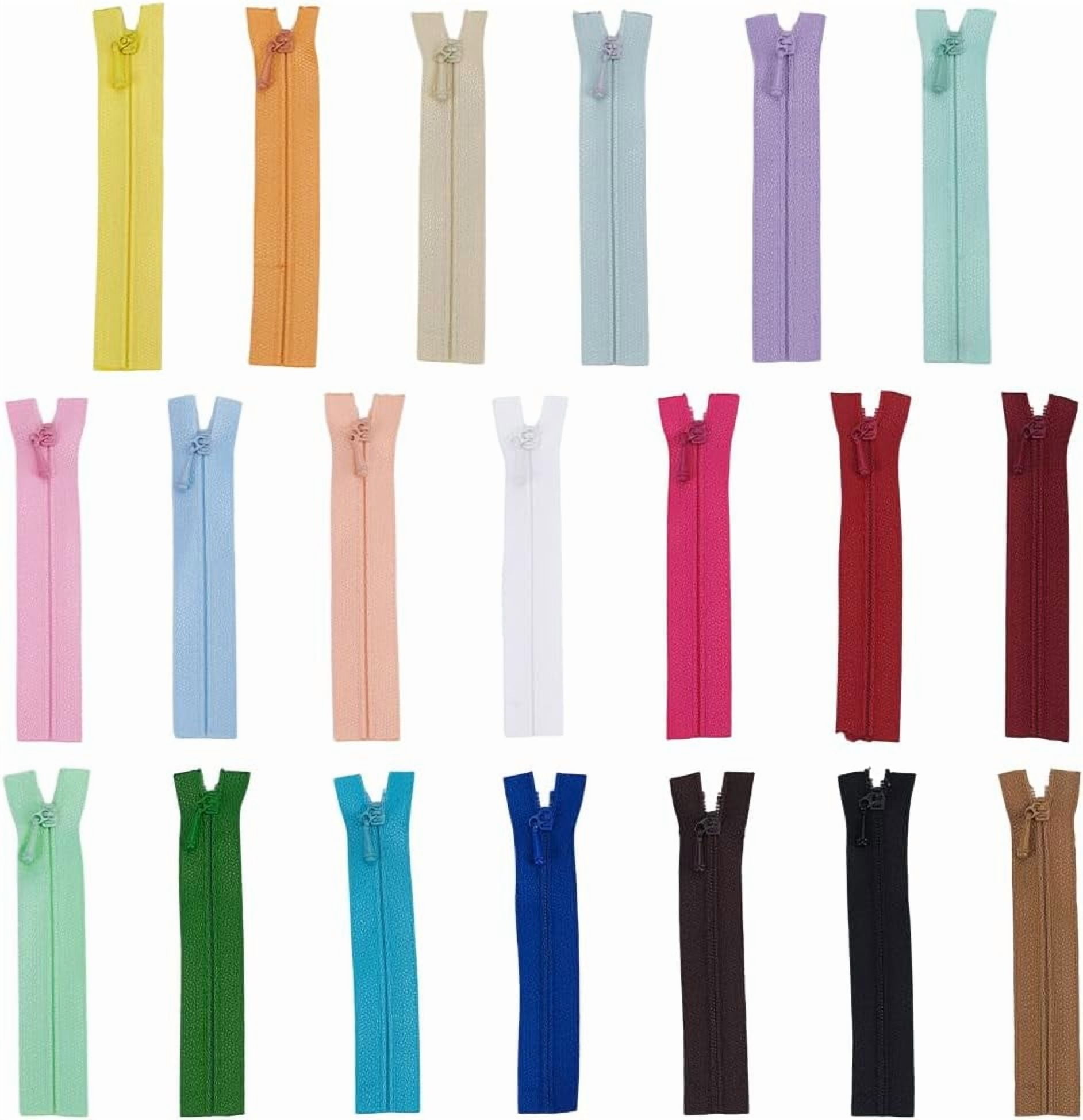 20 PCS Tiny Zippers DIY for Sewing Clothes 3.54 inch Long 20 Colors ...