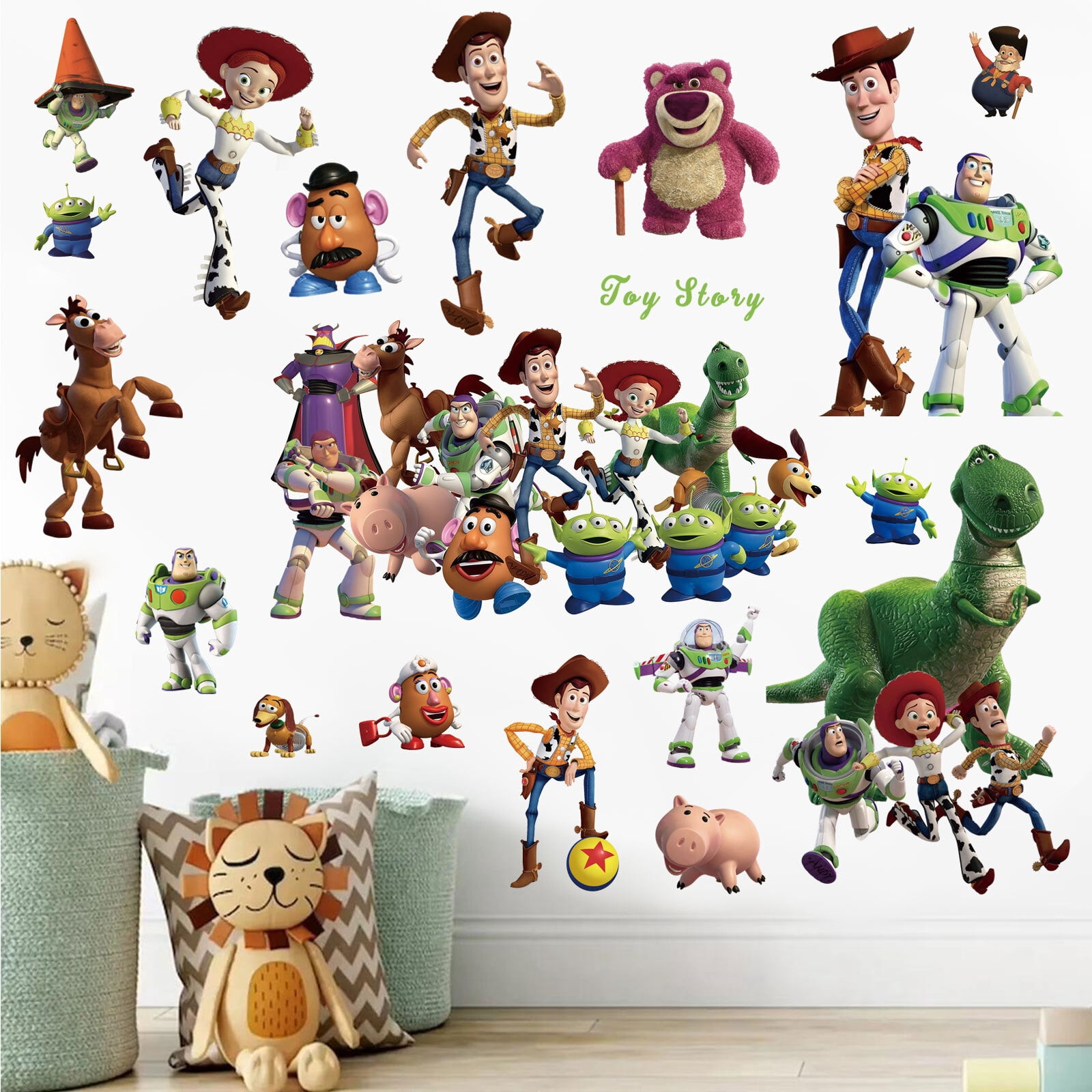 20 PCS For Toy Theme For Story Wall Stickers – Cartoon Character PVC ...