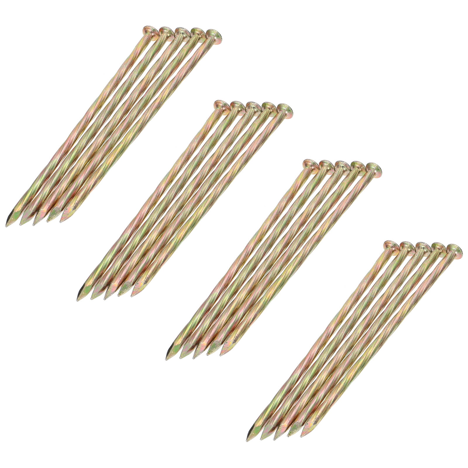 20 PCS Twist Screw Garden Nail Ground Anchor Nail Garden Picket Spiral ...