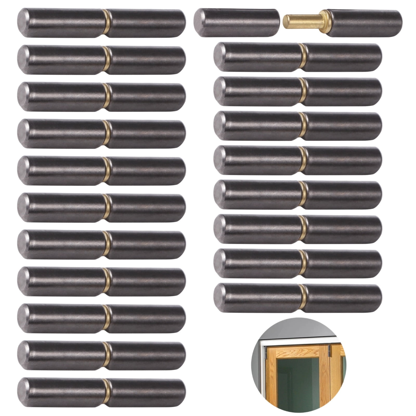 20 PCS Weldable Barrel Hinges, 2-1/4 in Weld On Door Hinges, Heavy Duty ...