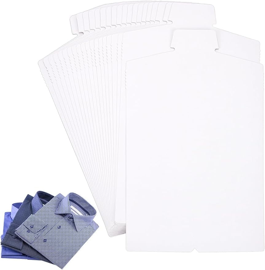 20 PCS White Cardboard Shirt Inserts Folding Form for Packaging Shirt ...
