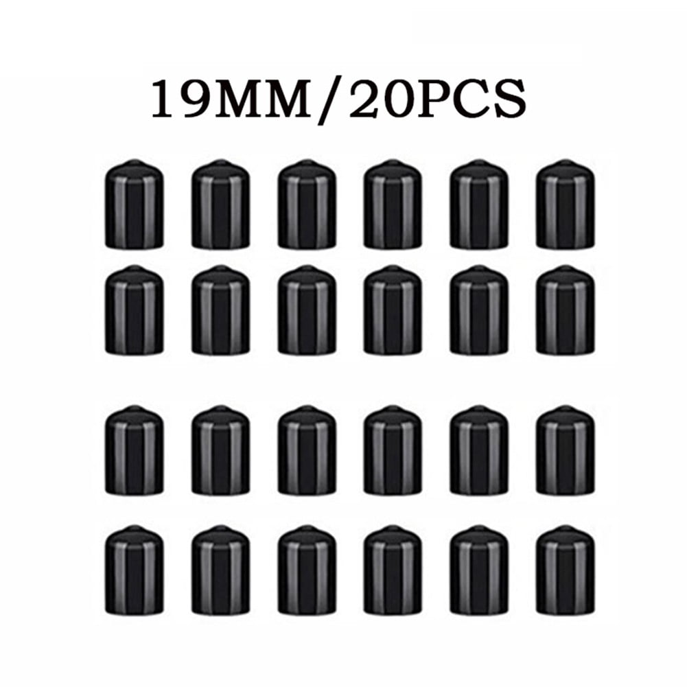 20× PVC Vinyl Rubber Round End Cap Thread Cover Steel Pipe Plastic Tube ...