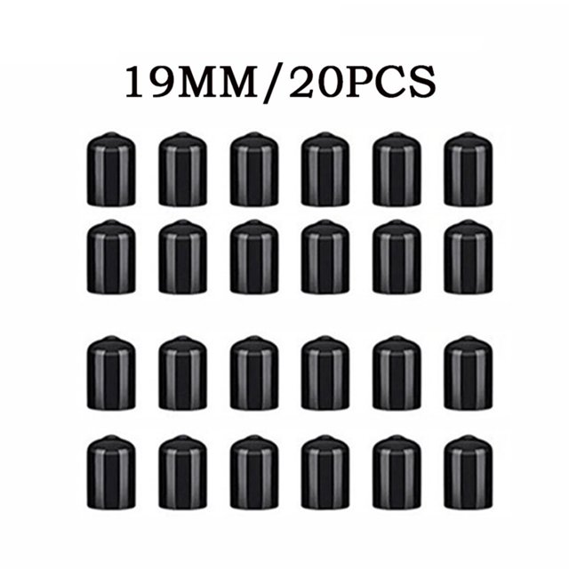 20× PVC Vinyl Rubber Round End Cap Thread Cover Steel Pipe Plastic Tube ...