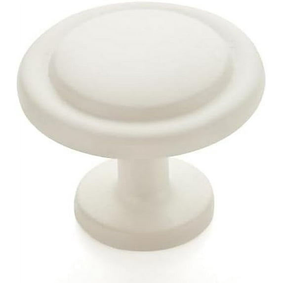 20 Pack 1-1/4 Inch Kitchen Cabinet Knobs - White Frosted Zinc Drawer ...