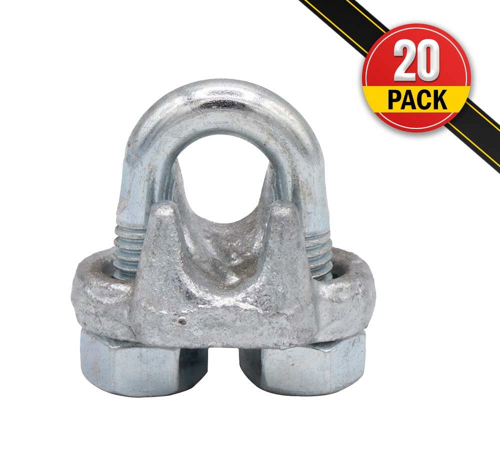 (20 Pack)1/4" Forged Wire Rope Clamp for Stainless Steel Wire Rope ...