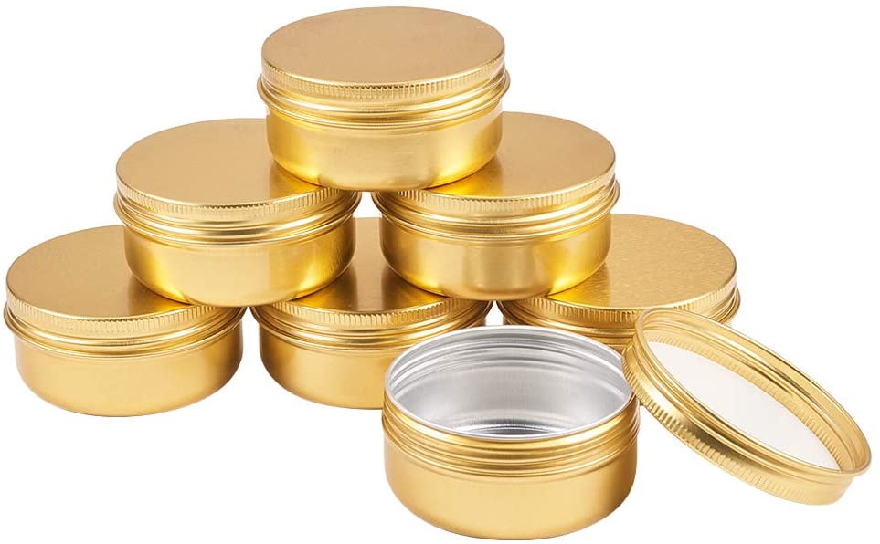 20 Pack 1.7 OZ Tin Cans Screw Top Round Aluminum Cans Screw Lid ...