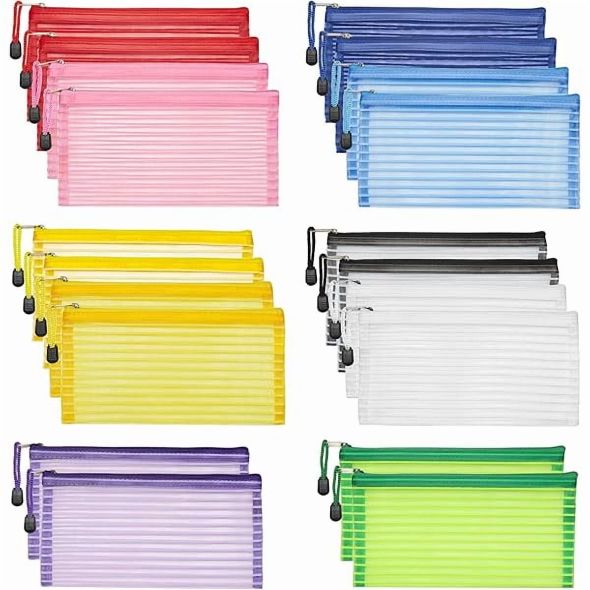 20 Pack 10 Colors Zipper Mesh Pouch, Zipper Bag Multipurpose Travel ...