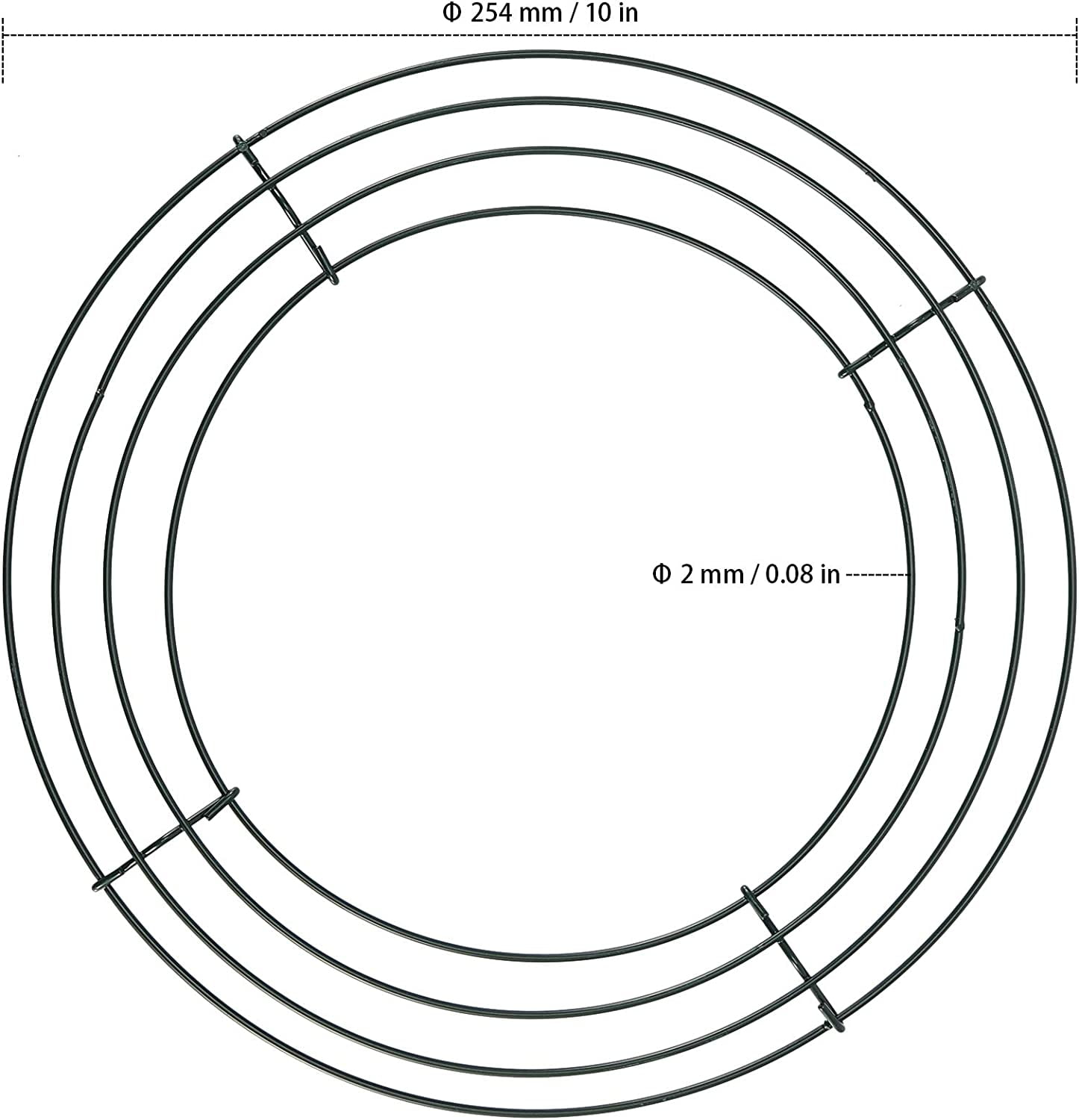 20 Pack 10 Inch Wire Frames, Round Metal Wreath Form, Metal Wire Wire ...