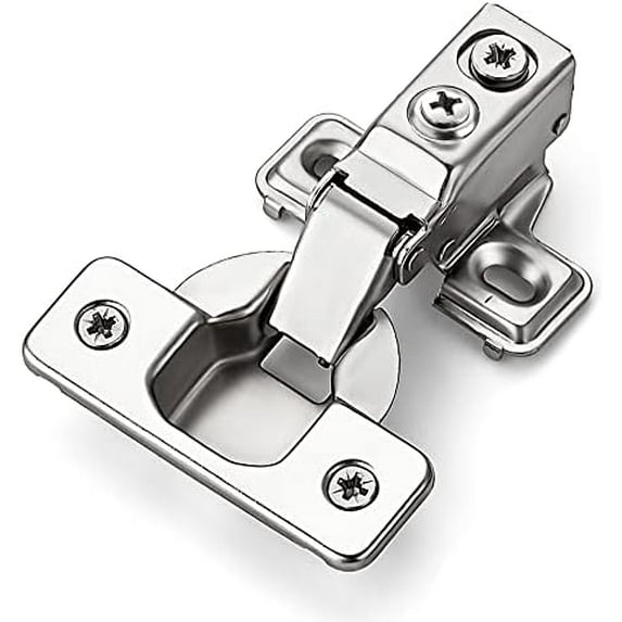 20 Pack 10 Pairs Short Arm Kitchen Cabinet Hinges for 1/2 Inch Overlay ...