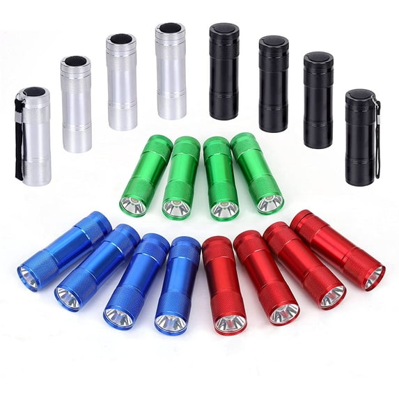 20-Pack 100 Lumen Super Bright Aluminum LED Flashlights Set, with AAA ...