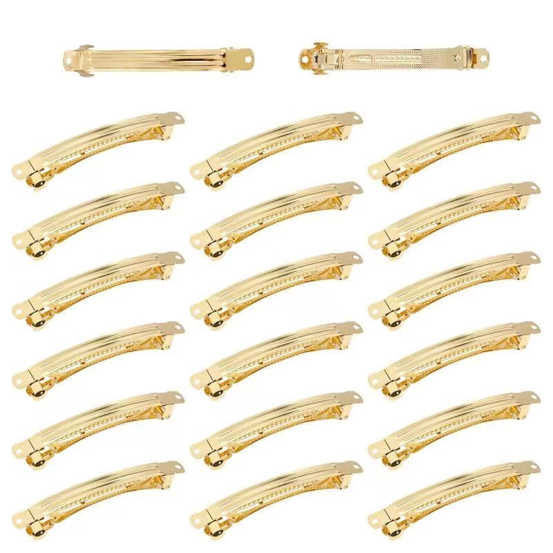 20 Pack 10cm /4 Inch Blank Plain DIY Craft Gold Metal French Hair ...