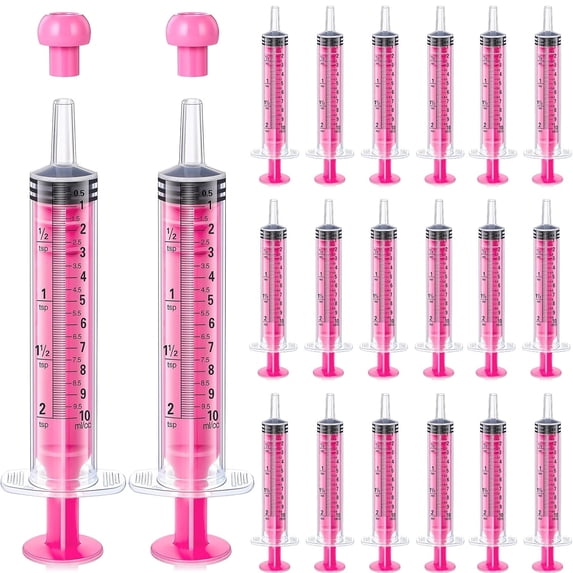 20 Pack 10ml Oral Syringes with Cap for Liquid Plastic Syringe Without ...