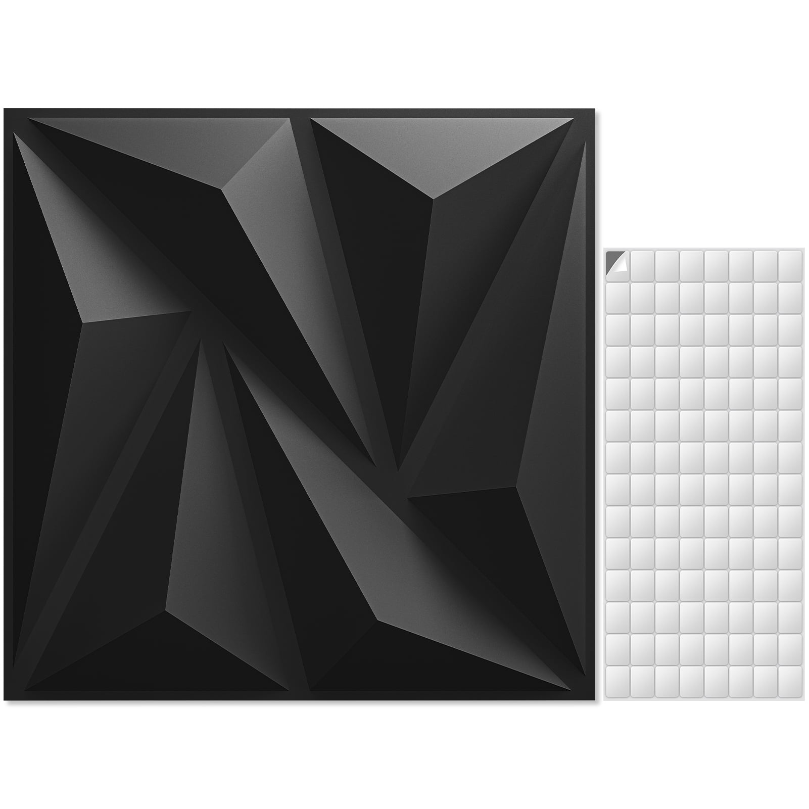 20-Pack 11.8" x 11.8" PVC 3D Wall Panels - Diamond Design Textured ...