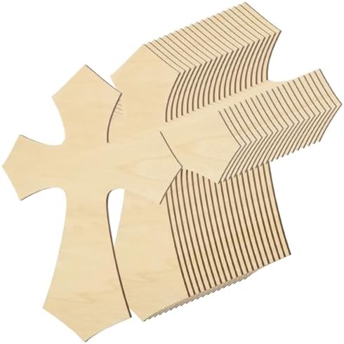 20 Pack 12 Inch Wooden Cross, Unfinished Wooden Crosses for Crafts ...
