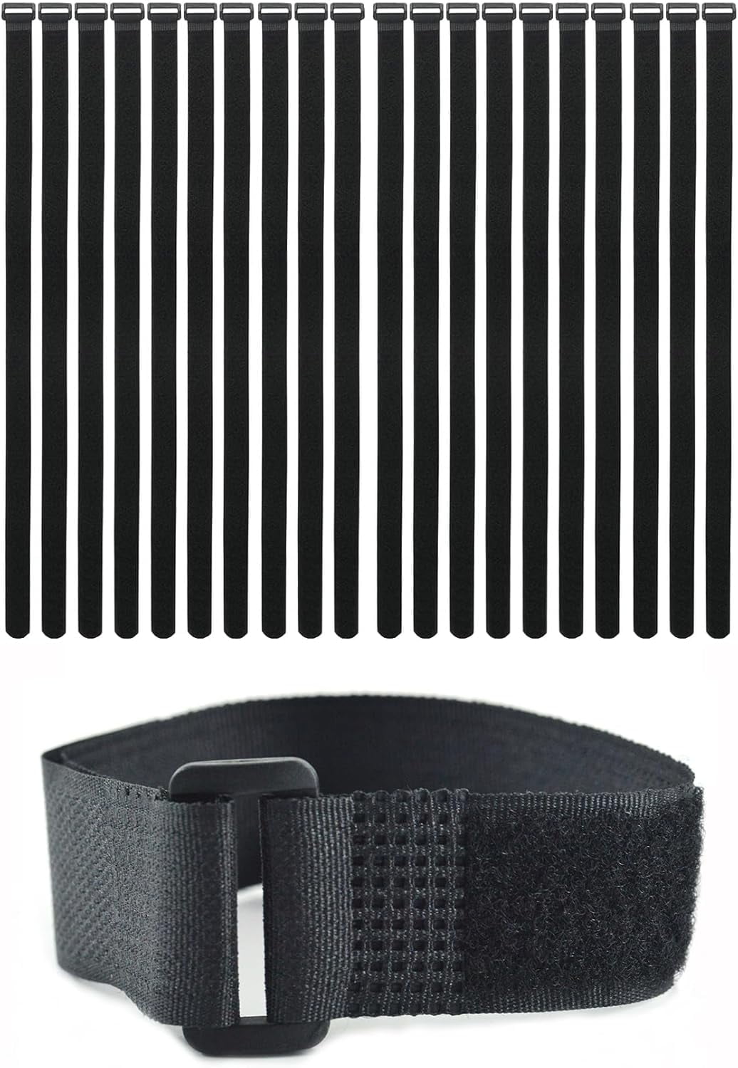 20 Pack (12 x 1 Inch) Reusable Fastening Cable Ties and Cable Straps ...