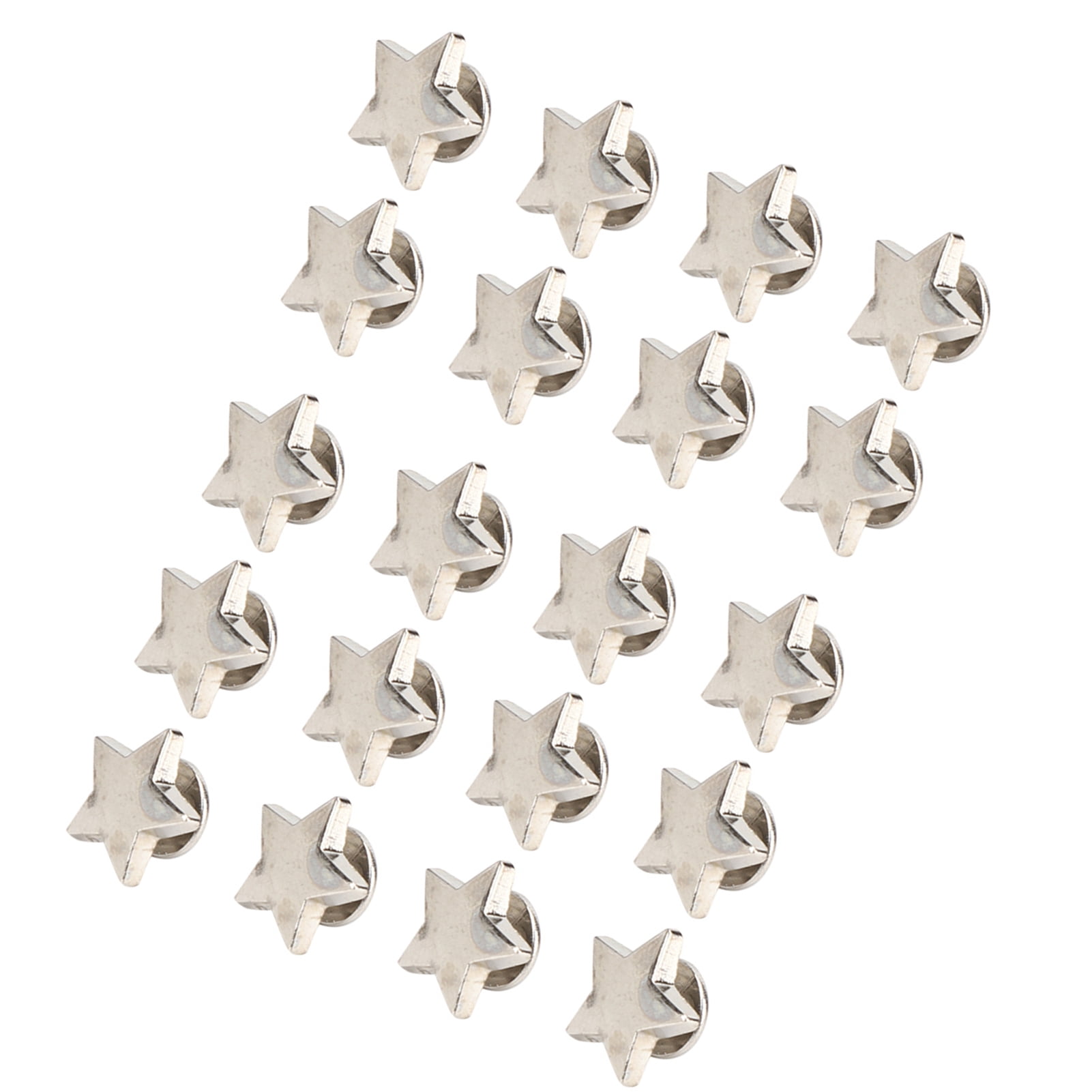 20 Pack 12mm Star Shaped Metal Rivet Studs for DIY Clothing and Shoe ...