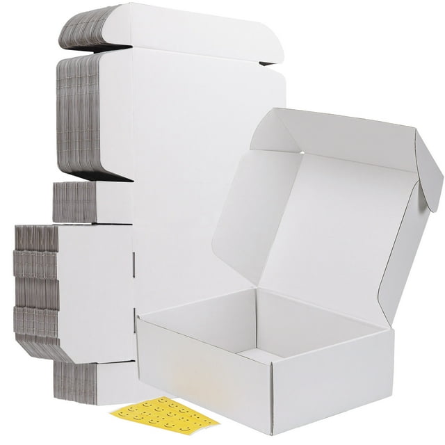 Walmart 20 Pack Small Recycled Plain White Cardboard Mailing Boxes ...