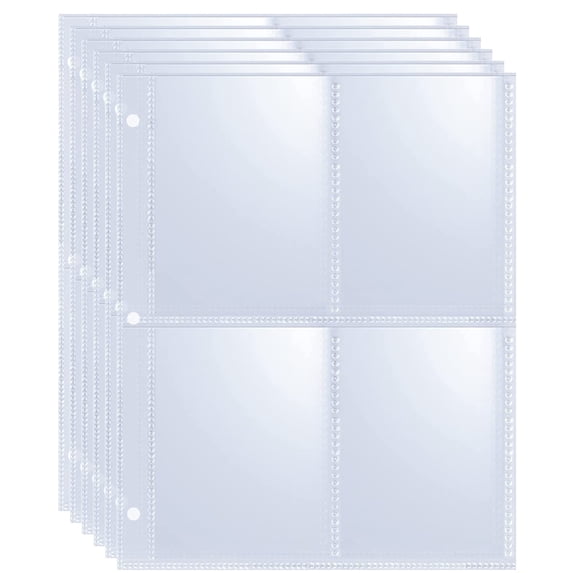 20 Pack 160 Pockets 2.5x3.5 Trading Card Sleeves,A5 Binder 4 Pocket ...