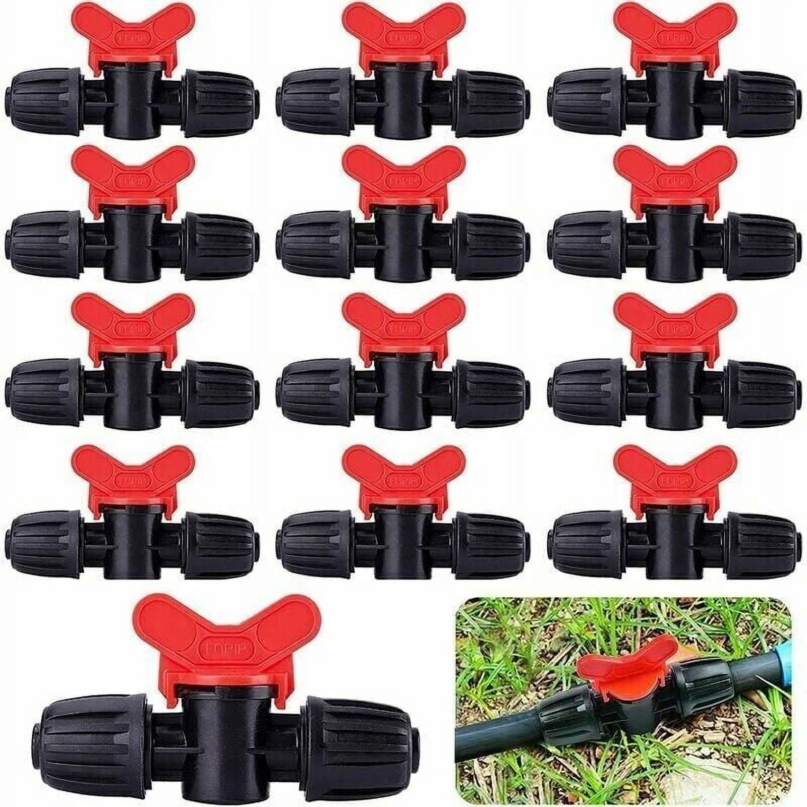 20 Pack 16mm PE Drip Valves with Barb Lock Fitting - Turns On/Off Water ...
