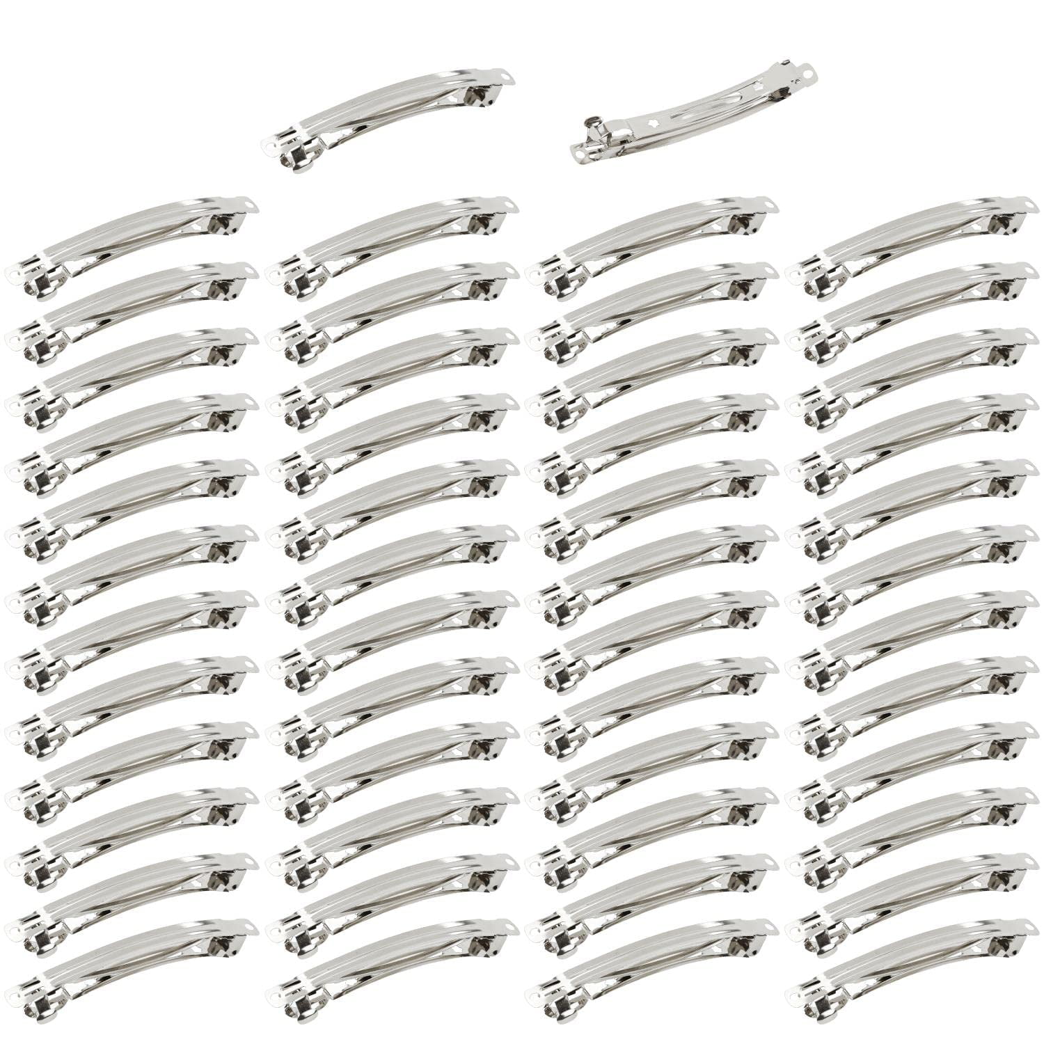 20 Pack 2.4 Inch / 3 Inch/ 4 Inch Blank Silver Metal DIY Craft French ...