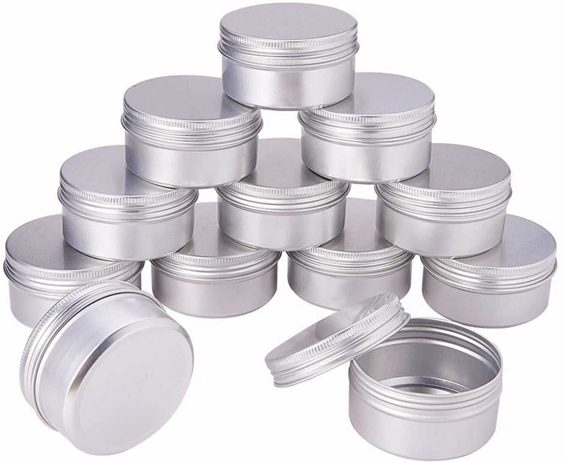 20 Pack 2.7oz Screw Top Metal Steel Tins Aluminum Tin Cans Jar Empty ...