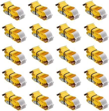 20 Pack 2''x12' Logistic E-Track Cam Buckle Straps with Spring E ...