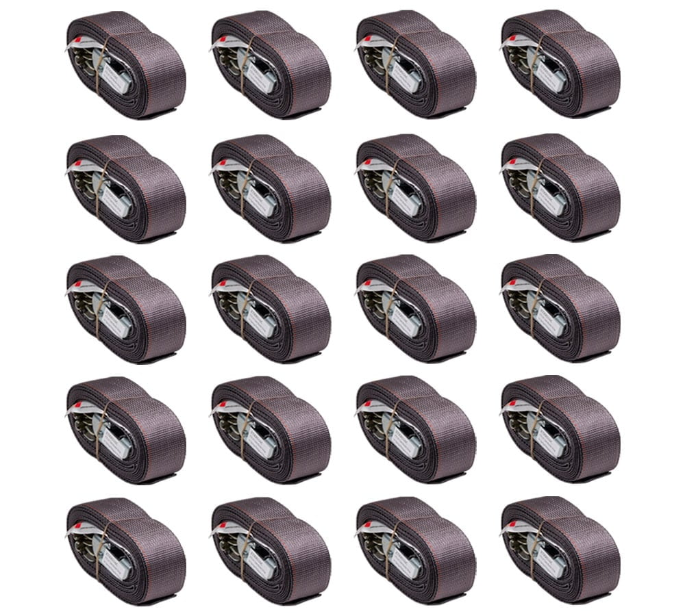 20 Pack 2''x16' Logistic E-Track Cam Buckle Straps with Spring E ...