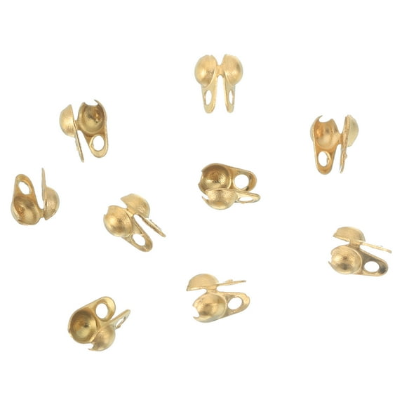 20 Pack 2mm Cord Ends Open, Clamshell End Caps, Bead Tips Knot Covers ...