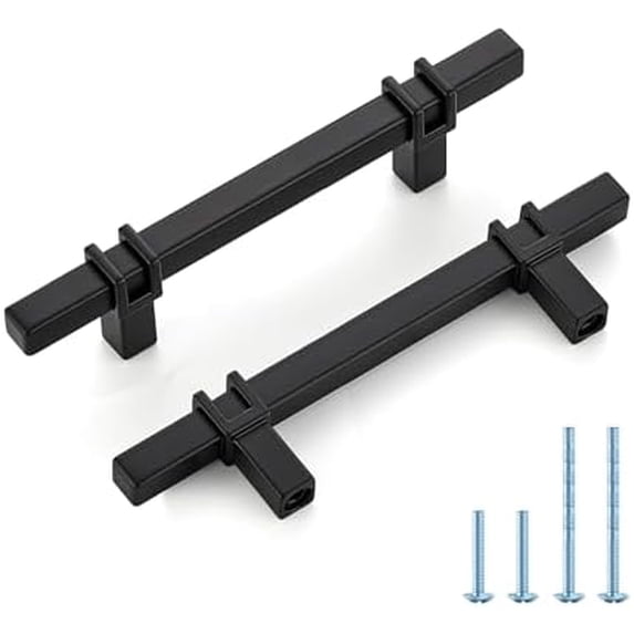 20 Pack 3-3/4 inch Black Cabinet Handles, Kitchen Cabinet Handles Matte ...