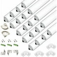 20-Pack 3.3FT 1Meter V Shape LED Strip Aluminum Channel Diffuser System ...