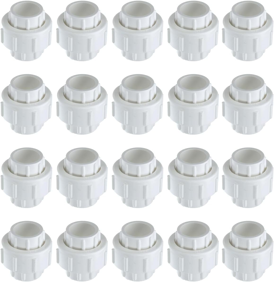 20-Pack 3/4 in. Schedule 40 PVC Unions with O-Ring, Socket-Type Pipe ...