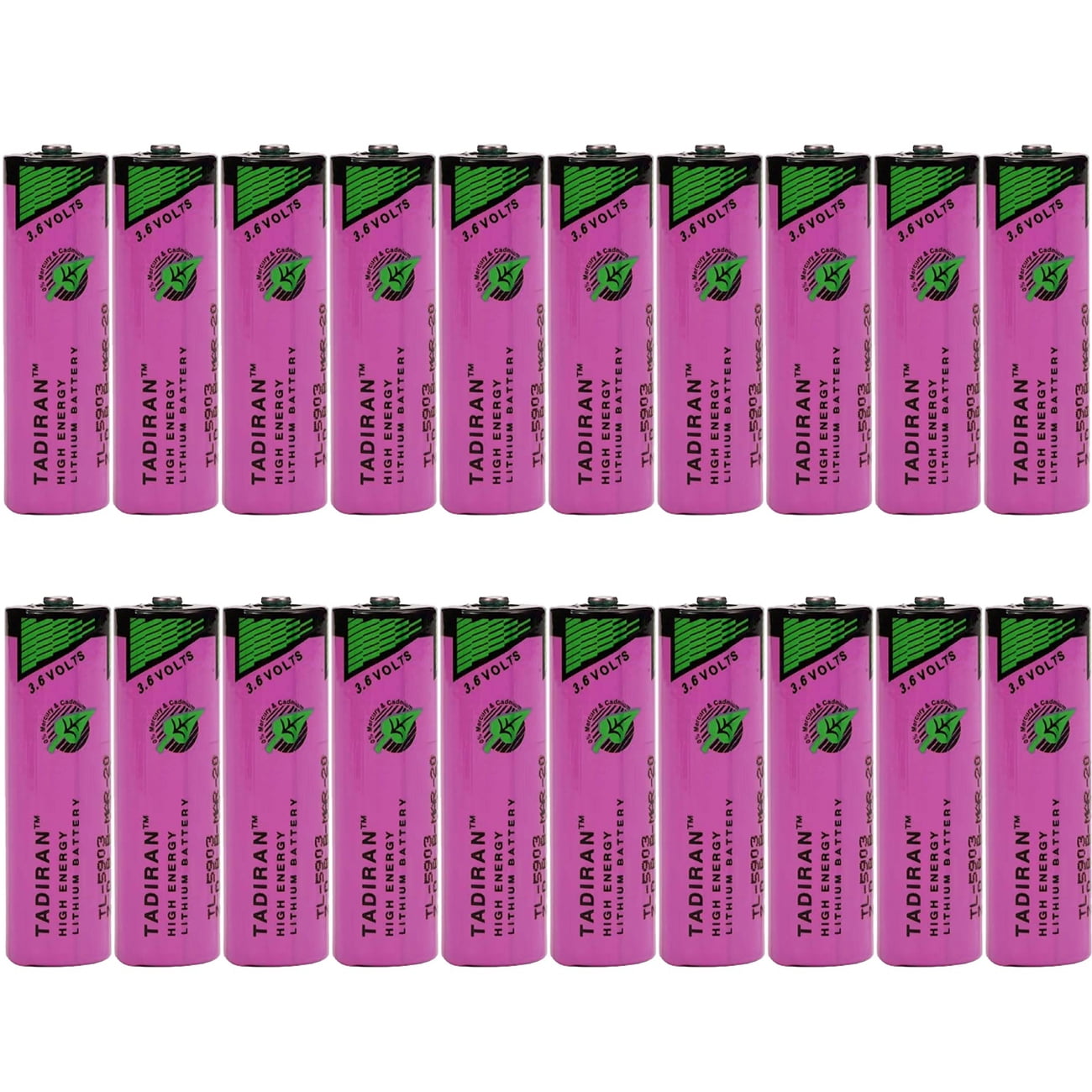 (20-Pack) 3.6V 2400mAh TL-5903 AA Lithium Battery for Tadiran TL-5903 ...