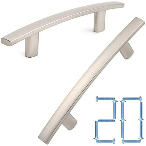 20 Pack 3 Inch Brushed Nickel Kitchen Cabinet Pulls Satin Silver ...