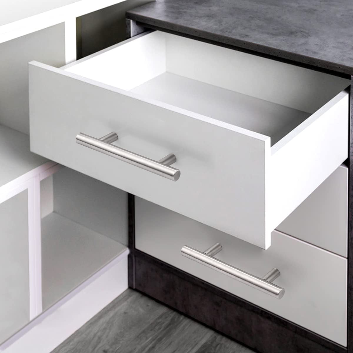 20 Pack| 3 Inch Hole Centers Stainless Steel Modern Cabinet Handles, 5 ...
